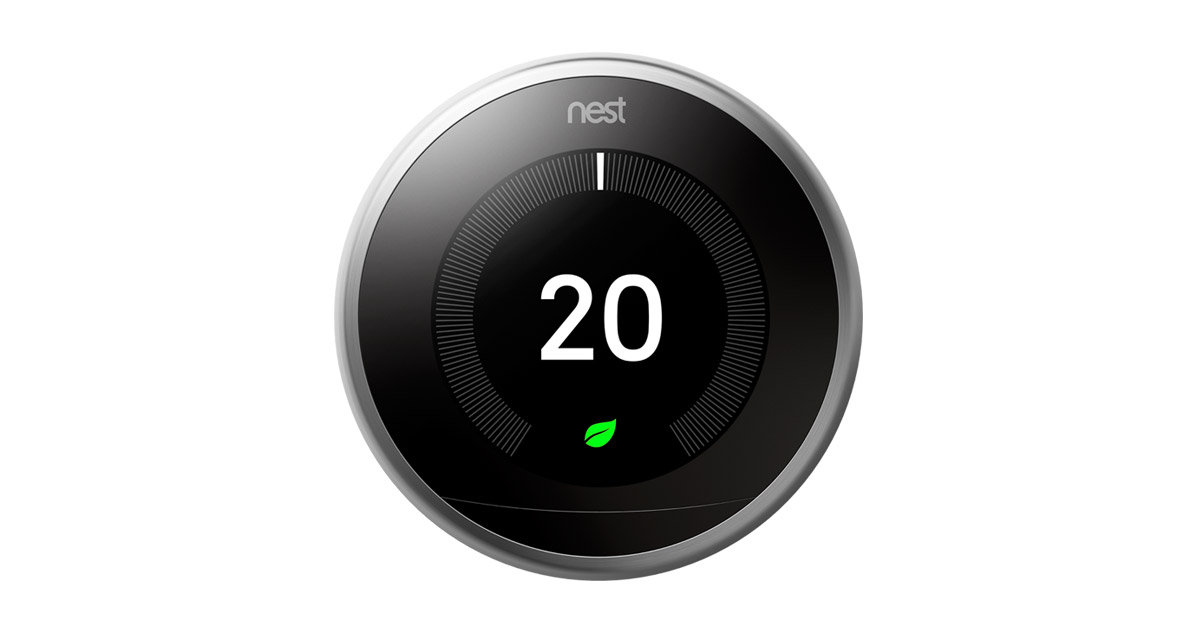 Nest Learning Thermostat - 3rd generation, Stainless Steel